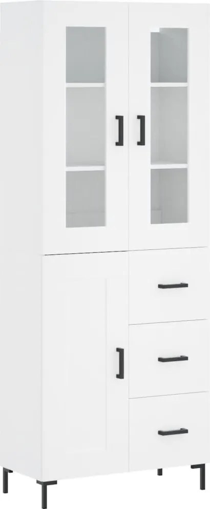 Skříň highboard bílá 69,5 x 34 x 180 cm kompozitní dřevo 3198657