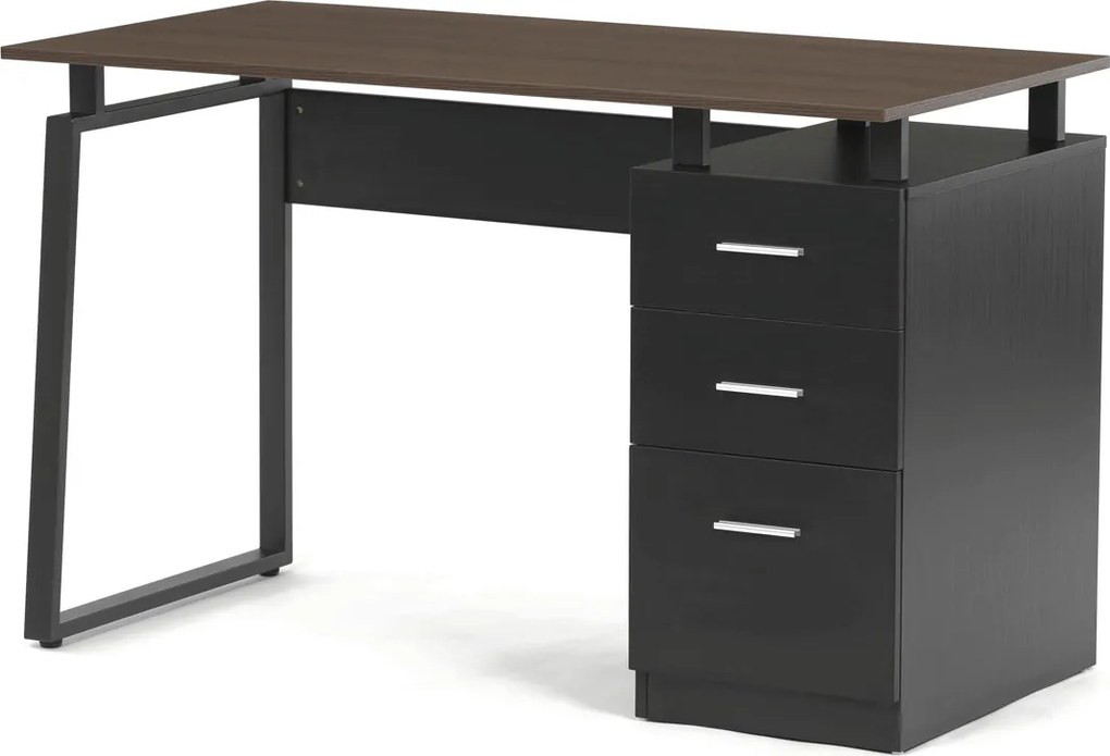 Kancelářský stůl WORKMATE - dekor ořech / černá