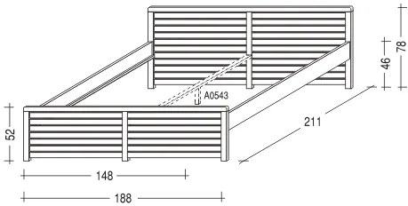 Gazel Thomas postel 180 smrk bílá