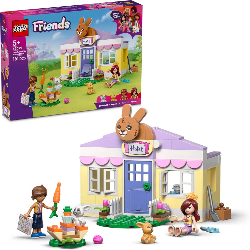 Lego® friends 42679 hotel pro králíčky v městečku heartlake 5702018054901