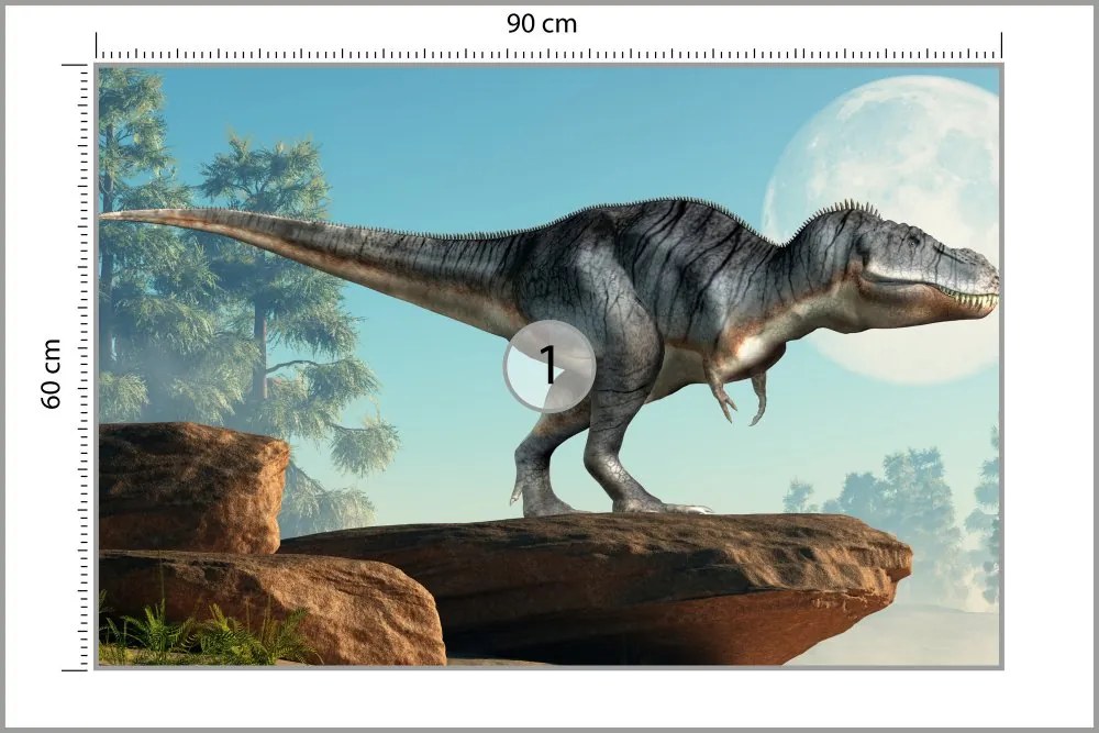 Fototapeta Dinosaurus Na Skalách Hladký vinyl 152.5x104