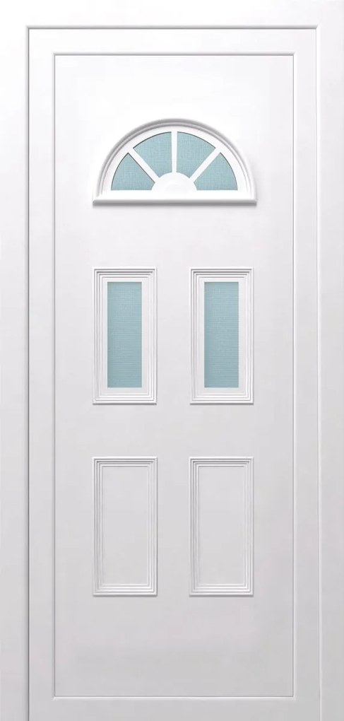 Solid Elements Vchodové dveře Maki, 90 P, rozměr vč. zárubně: 1000 × 2100 mm, plast, pravé, bílé, prosklené