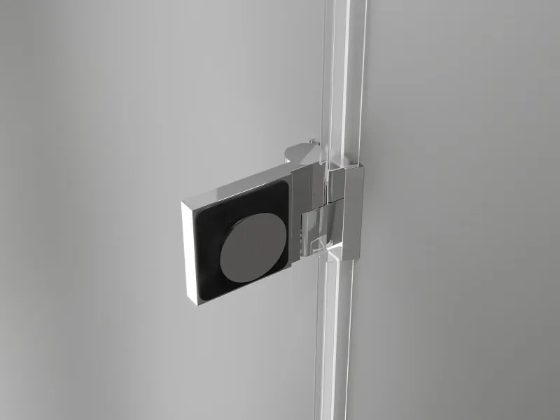 Mexen Lunar-B, výklopný sprchový kout levý 90 x 80 cm, 8mm čiré sklo, chromový profil, 832-090-080-01-00-L