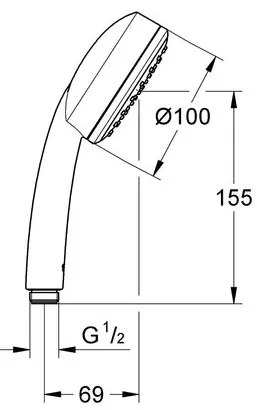 Grohe Ruční sprcha 1jet, chrom 26082002