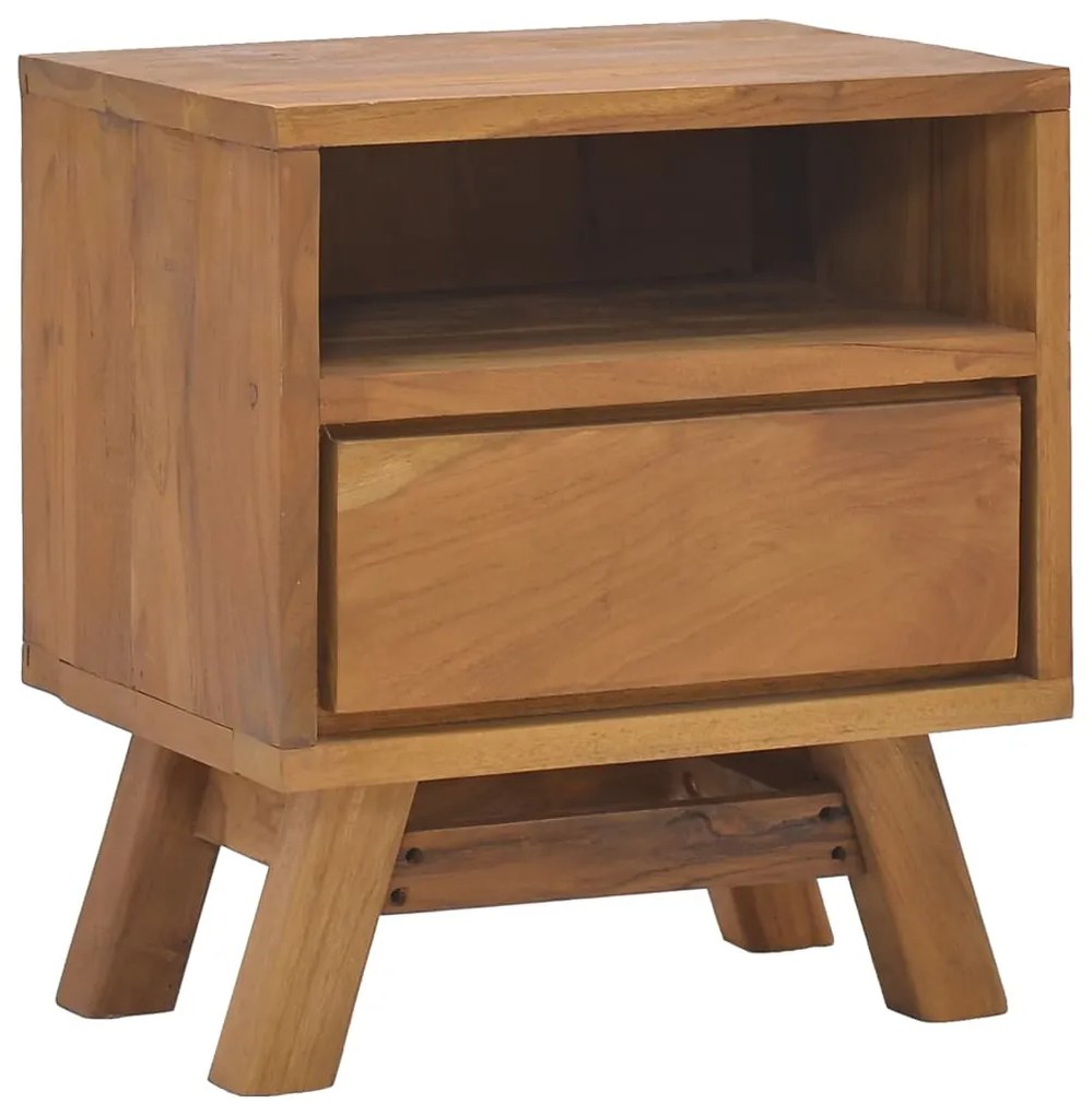 Noční stolek 40 x 30 x 45 cm masivní teakové dřevo - Default Title