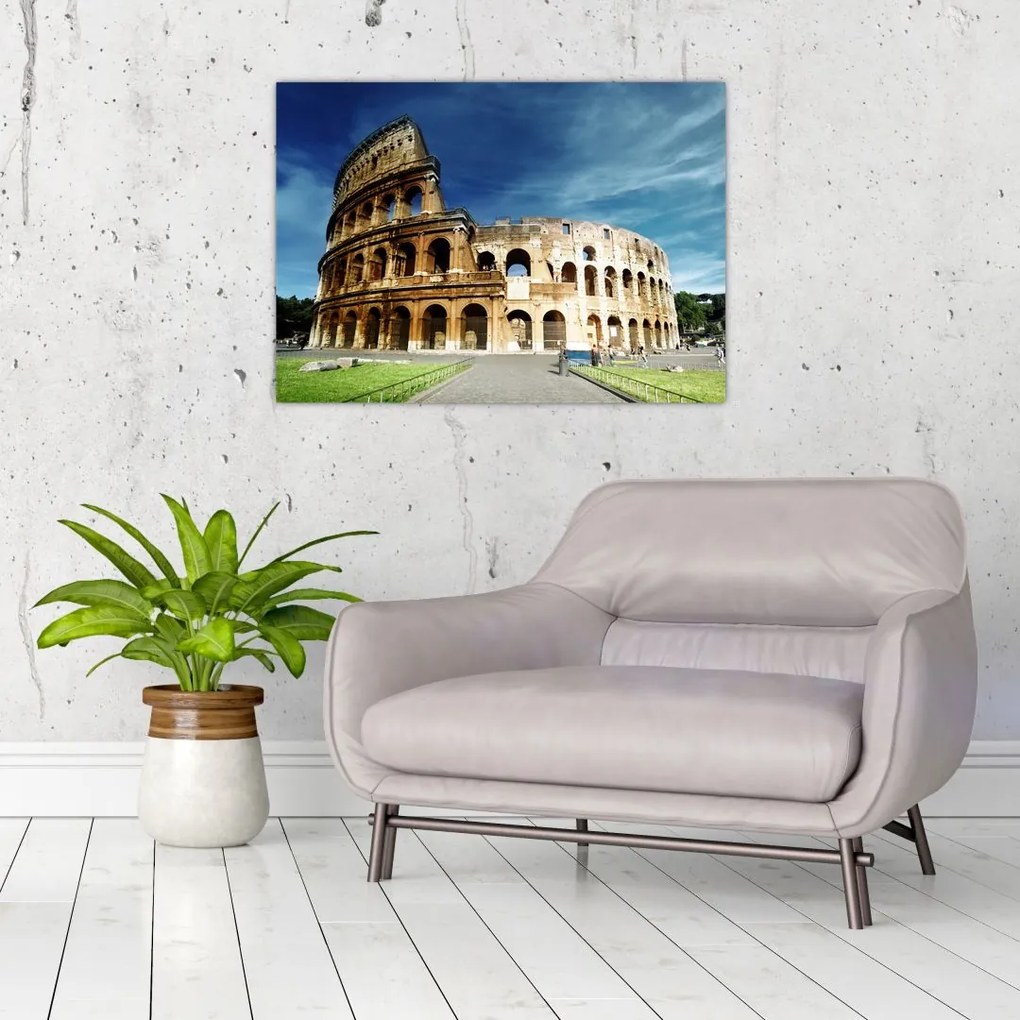 Skleněný obraz - Koloseum v Římě, Itálie (70x50 cm)