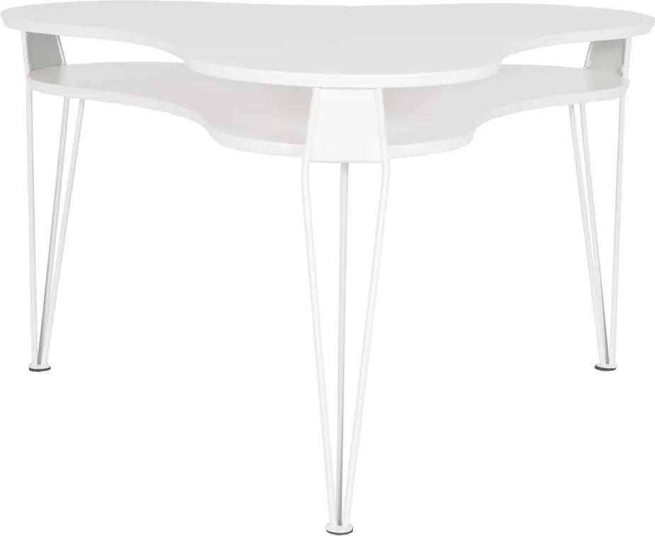 Bílý konferenční stolek s bílými nohami RGE Ester, šířka 88 cm