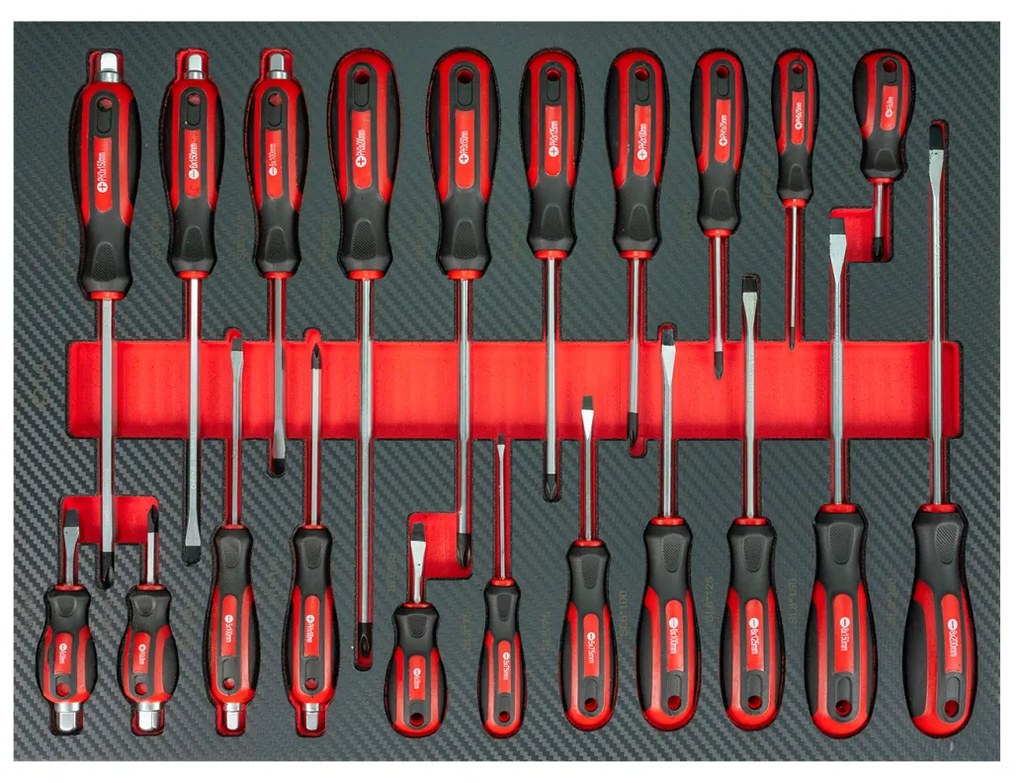 Dílenský vozík s nářadím | 12 zásuvek | Červený Matabro MB-TC05 | 542 ks