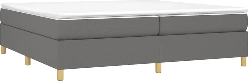 Box spring postel s matrací tmavě šedá 200x200 cm textil 3144547