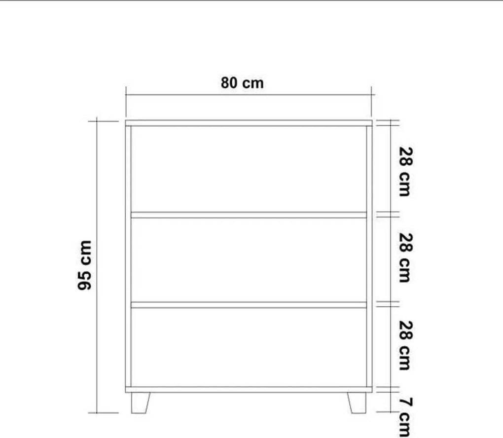 GROSETO šuplíková komoda, borovice