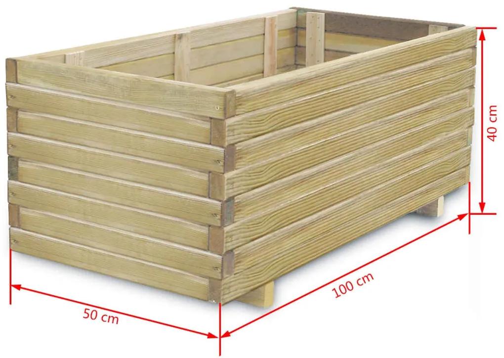 vidaXL Vyvýšený záhon 100 x 50 x 40 cm dřevo obdélníkový