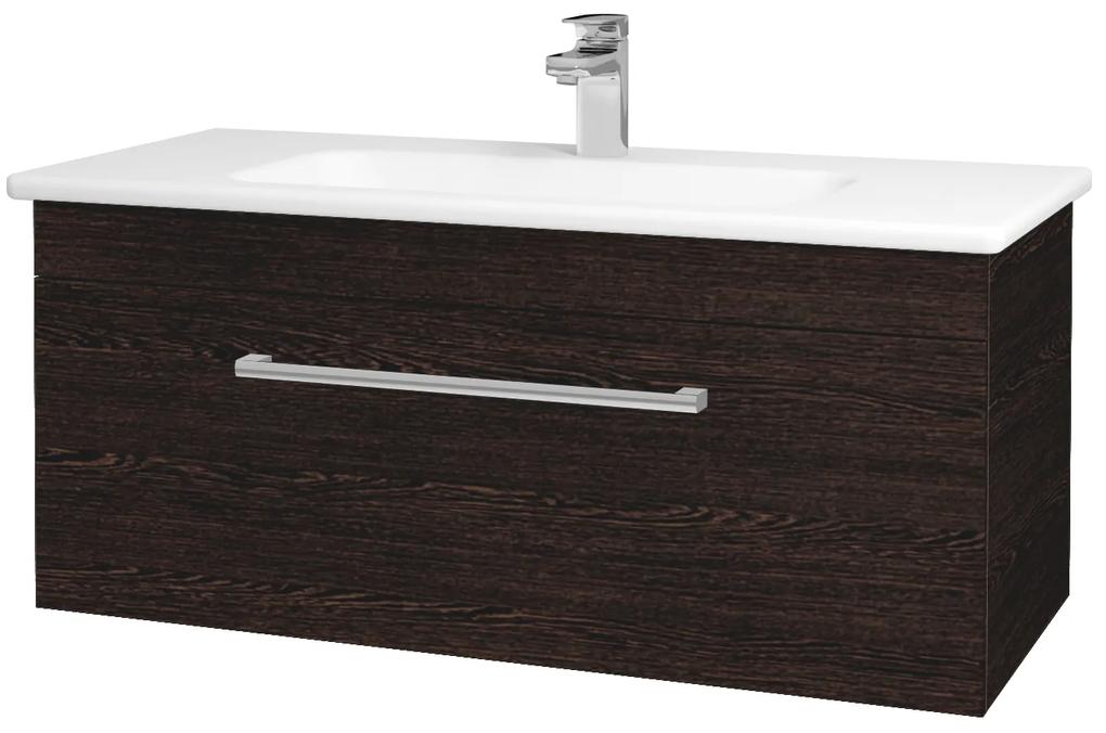 Dřevojas Koupelnová skříň ASTON SZZ 100 Varianta: N01 Bílá lesk / Úchytka T07 / D15 Nebraska