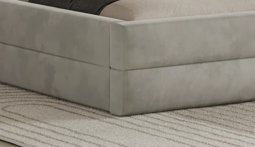 Postel ALCAMO 140x200 zelená s úložným prostorem