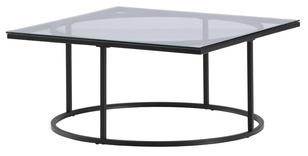 Konferenční stolek Skanör, černý, 90x90