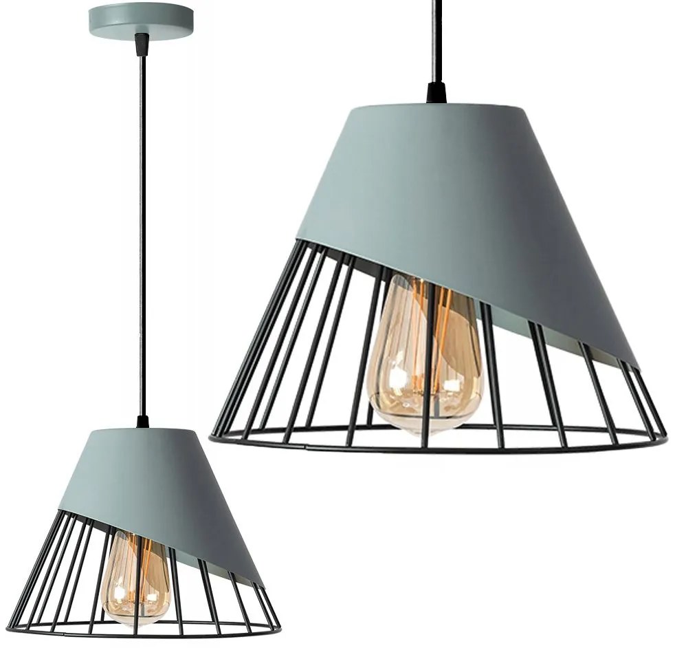 Toolight Toolight, stropní závěsné svítidlo 1xE27, APP229-1CP, šedá-černá, OSW-00887