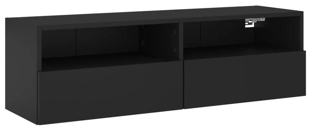 vidaXL Nástěnná TV skříňka černá 100 x 30 x 30 cm kompozitní dřevo