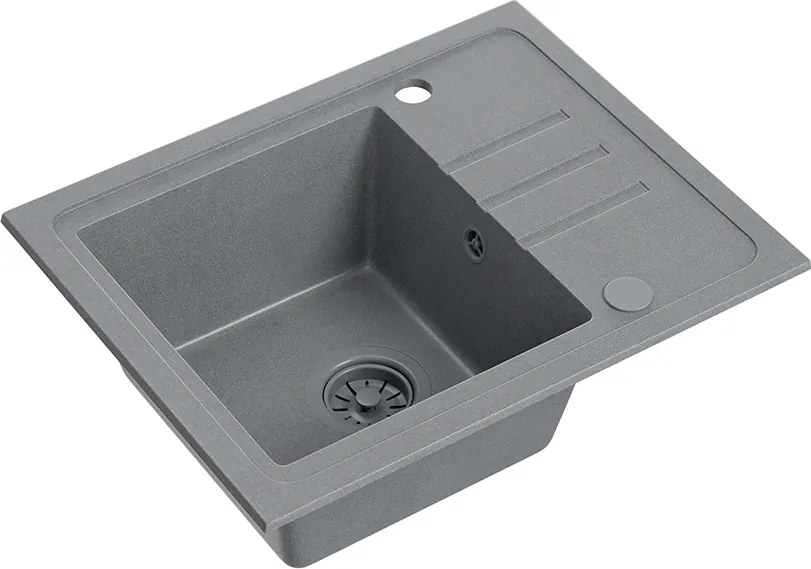 Šedý kuchyňský granitový dřez QUADRON BEN 116 + BATERIE