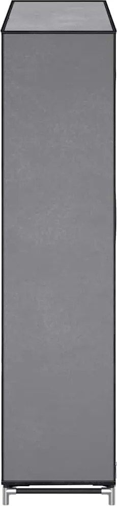 Botník s potahem šedý 115 x 28 x 110 cm textil 282434