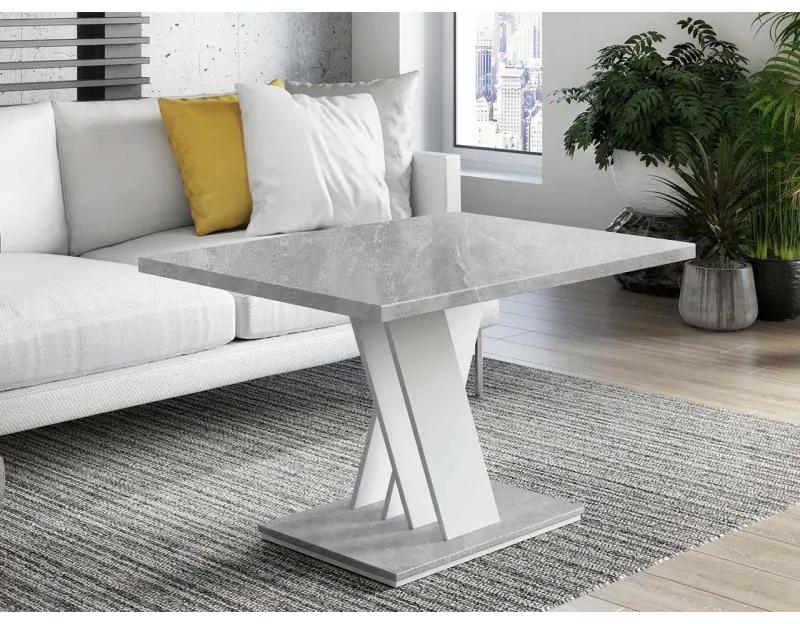 Konferenční stolek Herkulan Mini, Barva: bílá / beton