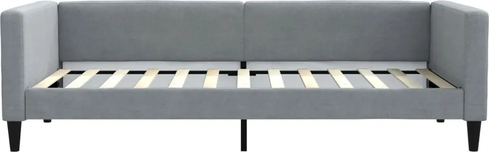 Válenda s matrací světle šedá 100 x 200 cm textil 3196565