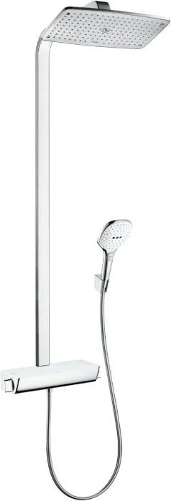 Hansgrohe Raindance Select E, sprchový set Showerpipe 360 ​​s termostatem, EcoSmart 9 l/min, bílá/chrom, HAN-27286400