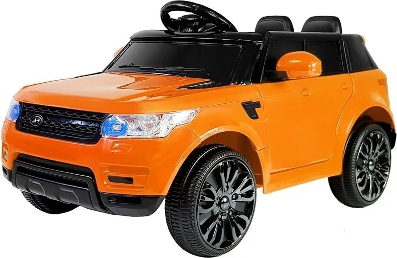 LEAN CARS Elektrické autíčko HL1638 s dálkovým ovládáním, MP3 a LED světlem oranžové