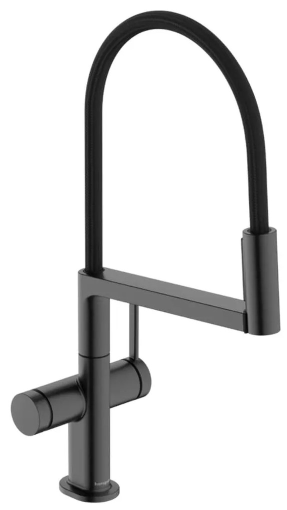Hansgrohe Talis Select M54 PowderSpray - Dřezová baterie s flexibilním ramenem a sprškou, EcoSmart, kartáčovaný černý chrom 72861340