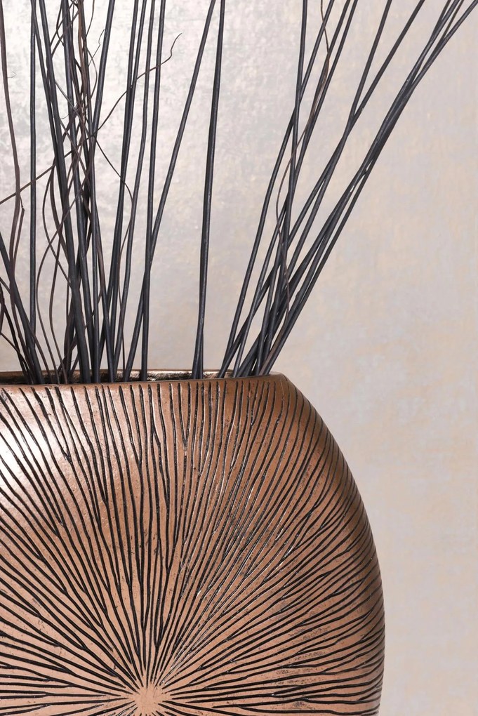 Luxusní váza ATENA, sklolaminát, výška 50 cm, bronz/měď