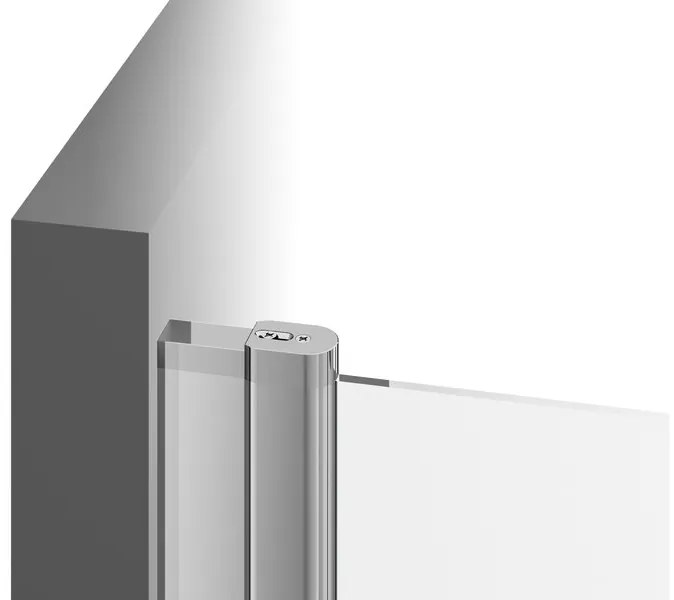 Ravak - Pevná stěna jednodílná Chrome CPS-90 - satin, transparentní sklo