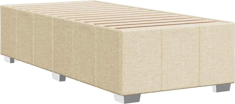 Rám postele bez matrace krémová 100 x 200 cm textil 3284816