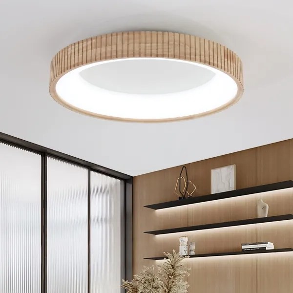 Brilagi - LED Stropní svítidlo FALCON WOOD MODERN LED/40W/230V pr. 60 cm dřevo