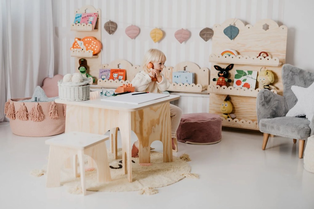 Myminihome Dětský dřevěný stůl RONDO Zvolte barvu: Mátová
