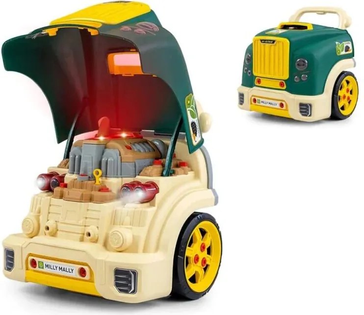 Realistický model přední části auta s otevírací kapotou Milly Mally N-GINE green