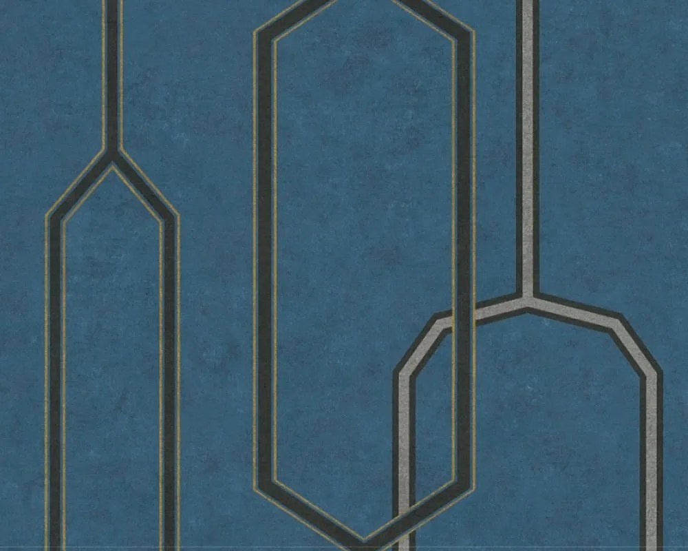 Luxusní vliesová 3D tapeta 36314-1 modrá geometrická / Tapety na zeď 363141 Palila (0,53 x 10,05 m) A.S.Création