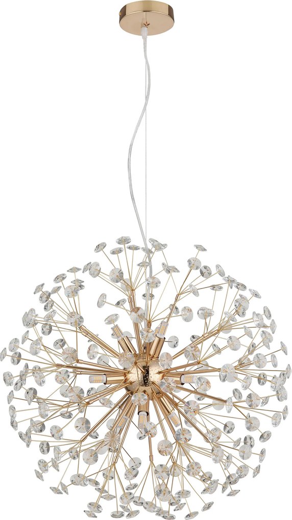XXXLutz KŘIŠŤÁLOVÉ ZÁVĚSNÉ SVÍTIDLO, 60/150 cm Globo - Online Only svítidla - 004558495207