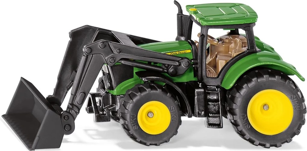 SIKU Kovový model Traktor John Deere 6215R s předním nakladačem