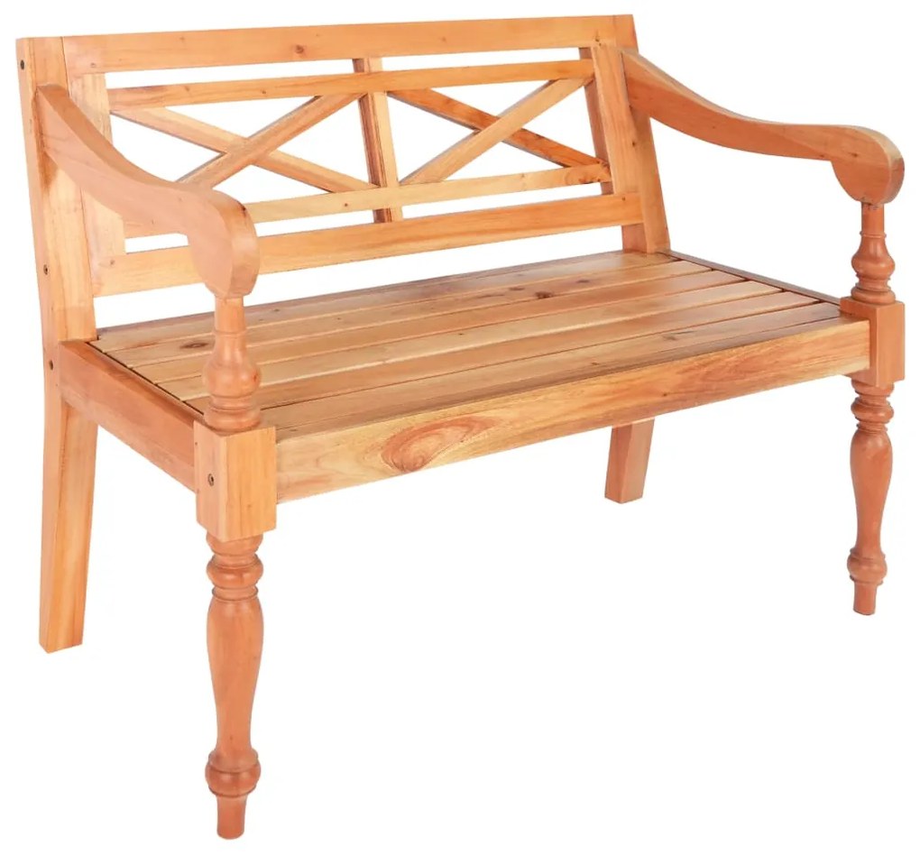 Lavice Batavia 98 cm masivní mahagon světle hnědá 246967