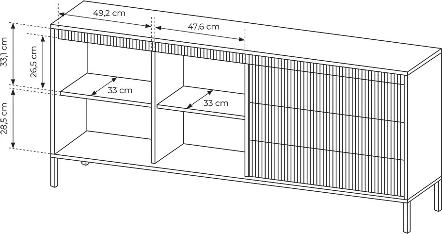 Obývací stěna SENSO A | 4 díly | 444 cm + 68x68 cm | černá