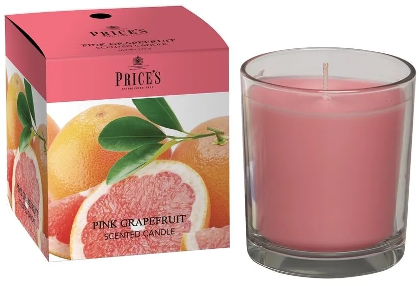 Price´s FRAGRANCE vonná svíčka ve skle Růžový grapefruit 350g