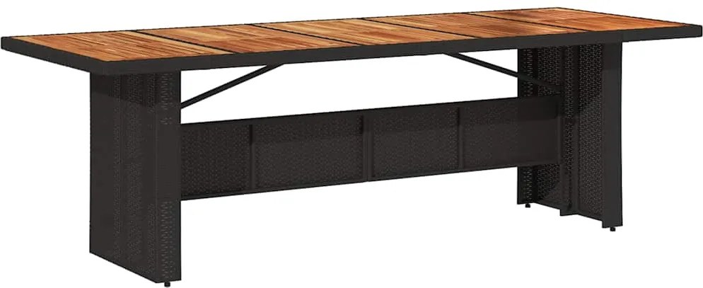 9dílný zahradní bistro set s poduškami černý polyratan 3277267