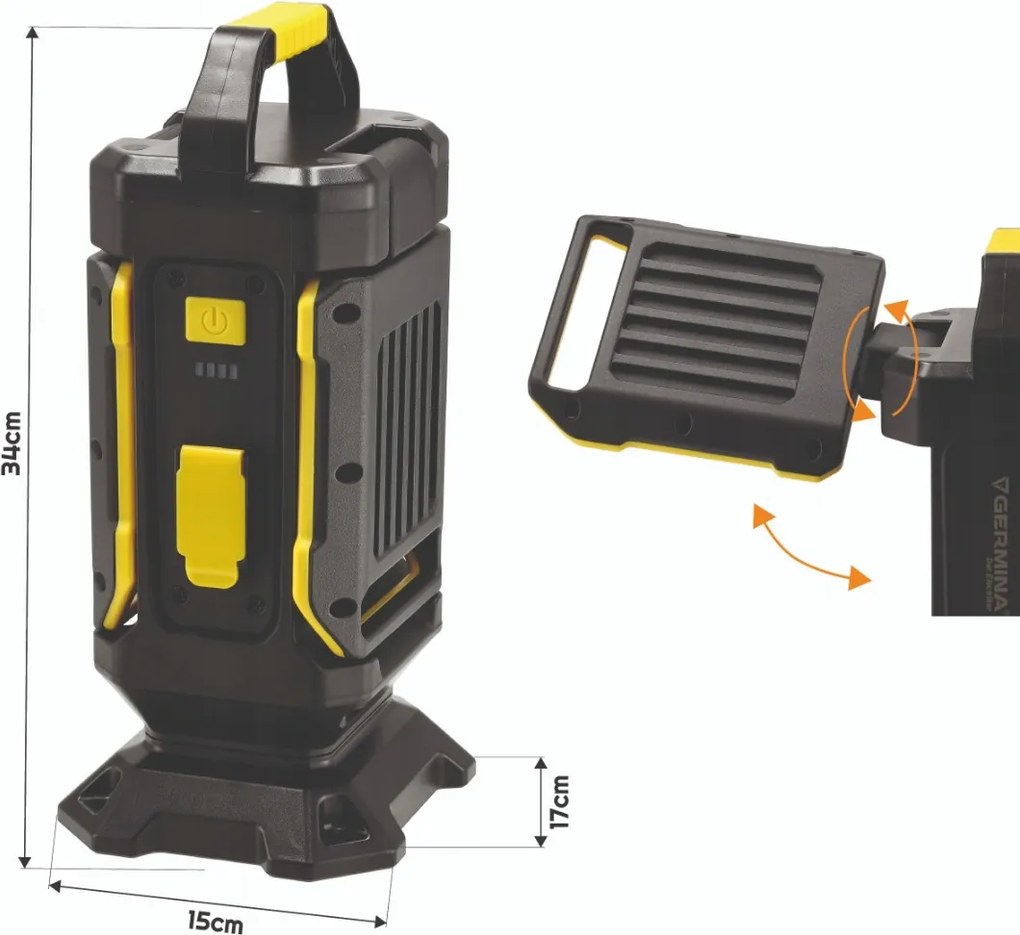 Germina Dílenská svítidlo nabíjecí 20W - 6500K - IP54 - 230V