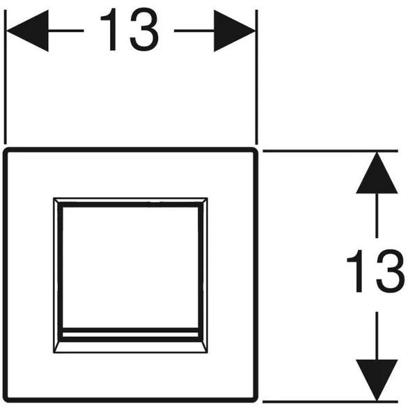 Geberit Typ 30 Pneumatické ovládací tlačítko k pisoáru, bílá leskl/chrom 116.017.KJ.1