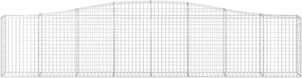 Klenuté gabionové koše 8 ks 400x30x80/100 cm pozinkované železo 3145819