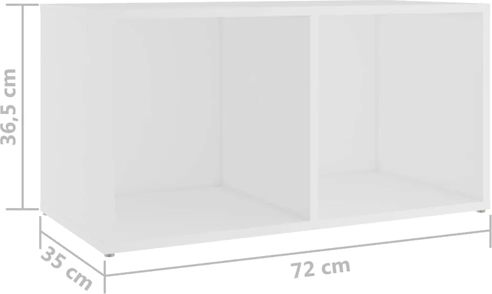 TV skříňky 4 ks bílé 72 x 35 x 36,5 cm kompozitní dřevo 3079970