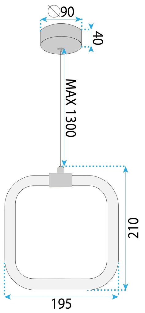 Toolight Závěsné LED osvětlení E45 LHJ057-CP1 kartáčovaná zlatá