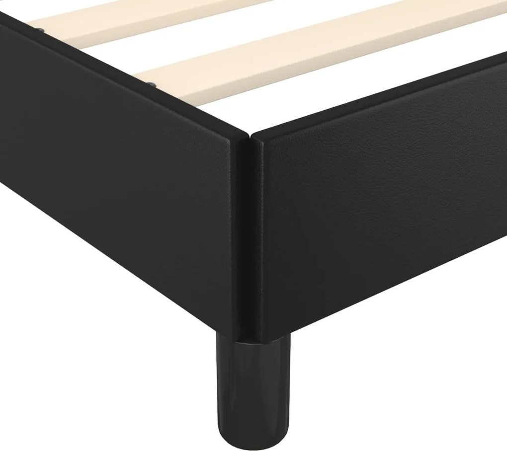 Rám postele bez matrace černá 120x190 cm umělá kůže 3269619