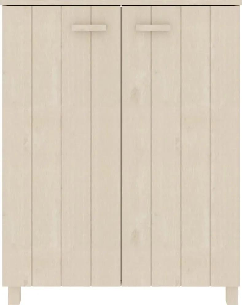vidaXL Botník HAMAR 85 x 40 x 108 cm masivní borovice [340516] Barva: Bílá