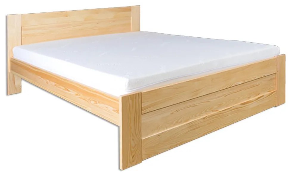 Drewmax Borovicová postelLK102 160 x 200 cm - ořech