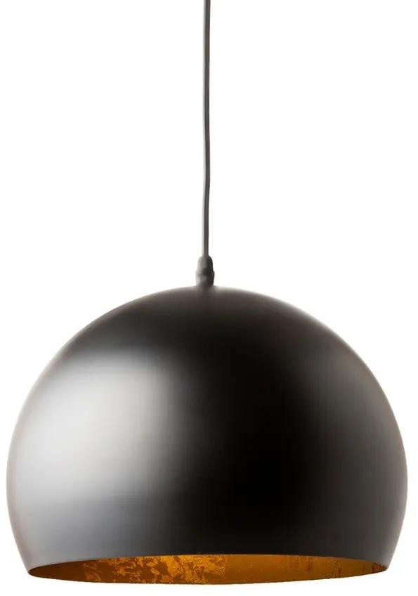 OnaDnes -20% Moebel Living Matně černo zlaté kovové závěsné světlo Dome 30 cm