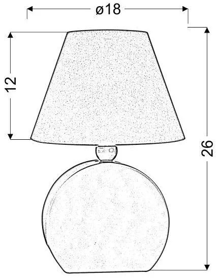 Stolní lampa OFELIA Candellux Světle modrá